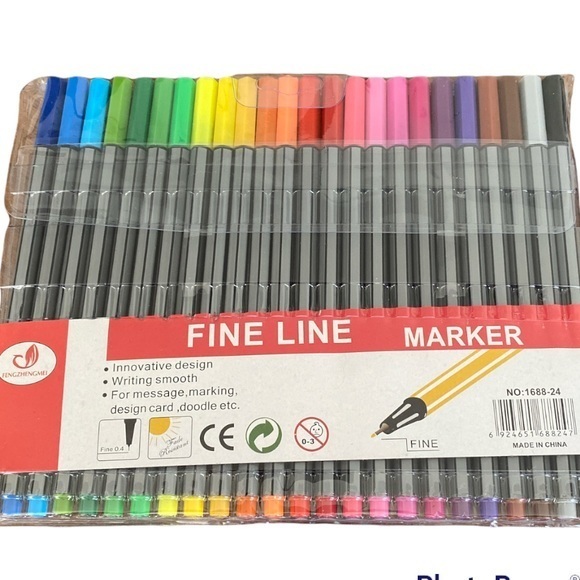 fengzhengmei | Office | 4mm 24 Colors Fine Line Marker Superfine Color ...